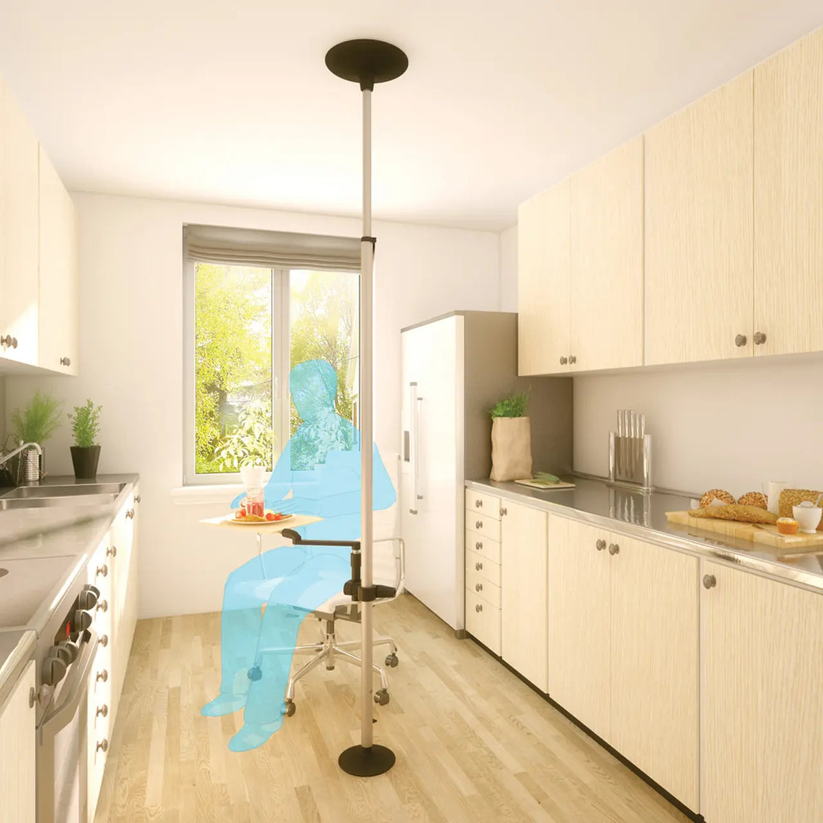 Tisch für Hepro/Gripo-Haltestange | praktische Ablage – samedo.de – Samedo